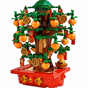 LEGO Money Tree Building Kit for Kids Aged 9 Plus, Lunar New Year Gift for Boys and Girls Sparks Pretend Play, Seasonal Decor 40648