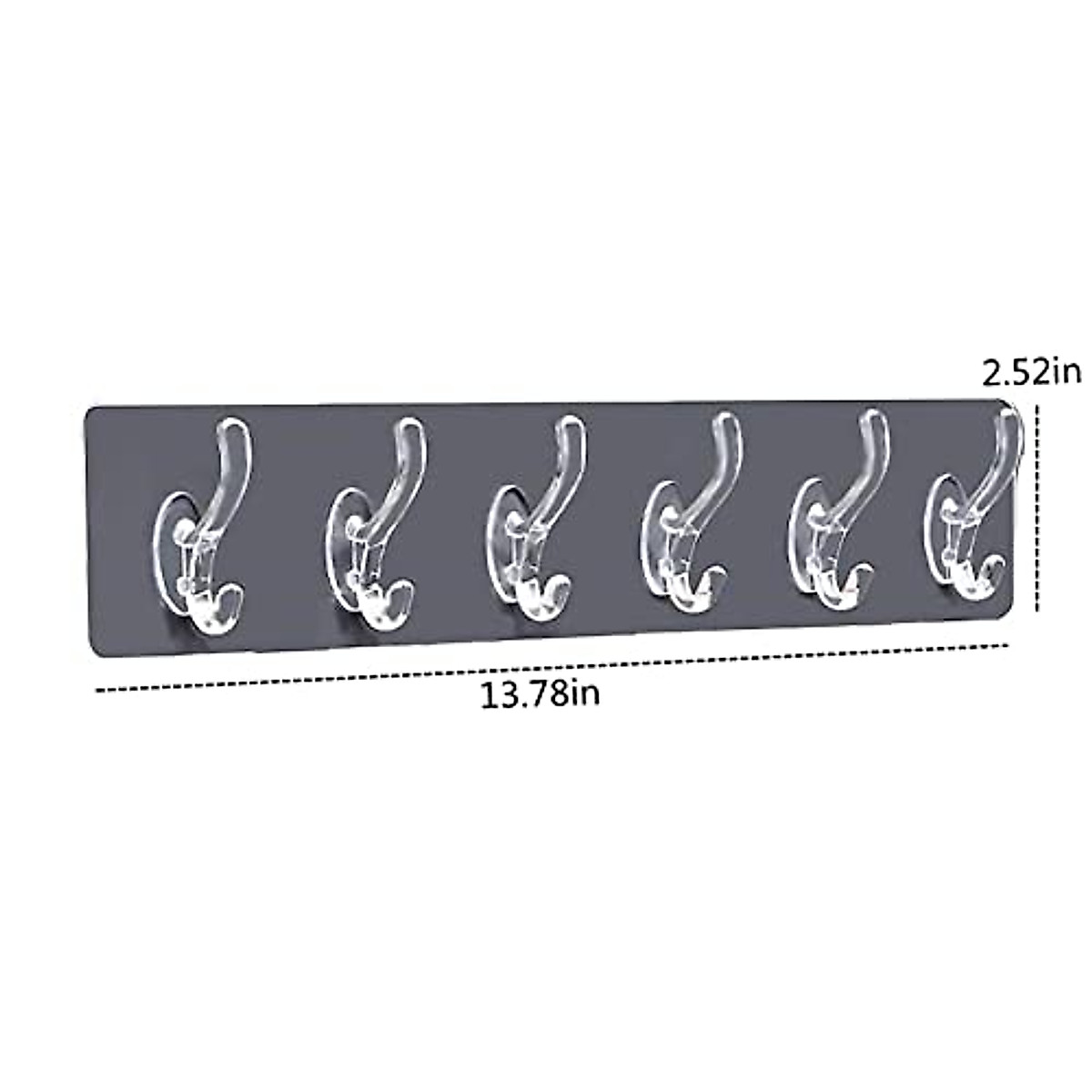 Heavy Duty 30lb(max) Self Adhesive Multi-Function Hooks Wall Clothes Tree(Silver)
