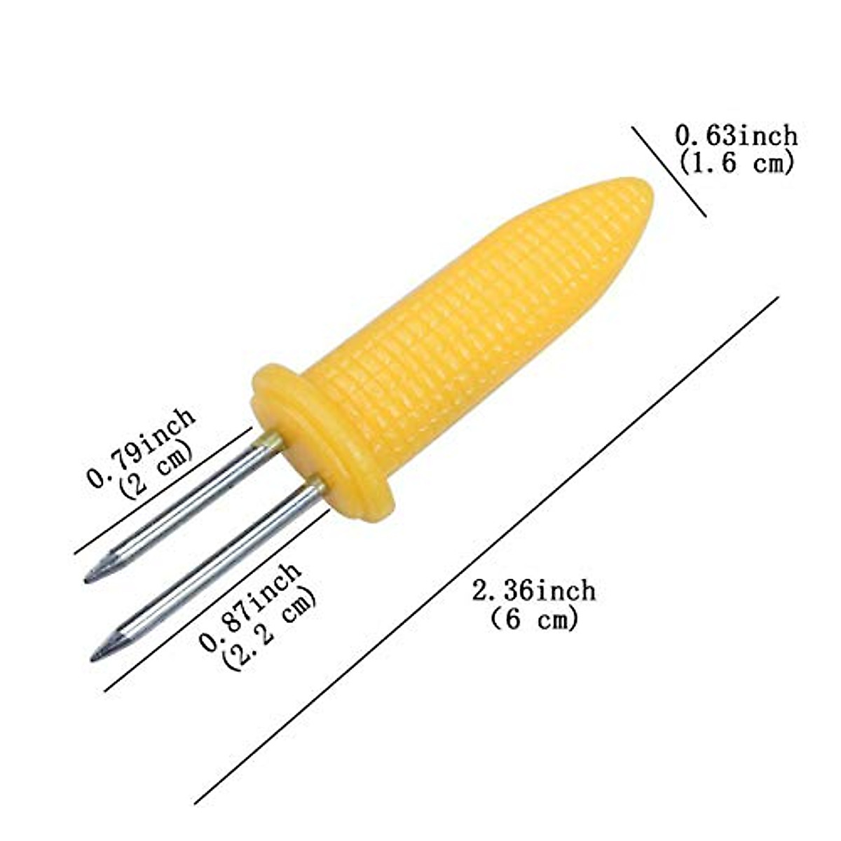 10 Pack Corn On The Cob Holders Stainless Steel Corn Holders Corn on The Cob Skewers for BBQ Twin Prong Sweetcorn Holders Home Cooking Fork Prong