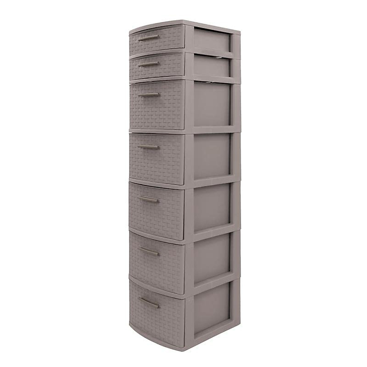 MQ Eclypse 7-Drawer Plastic Storage Unit, Taupe