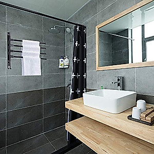 Nevup Swivel Towel Bar Rustproof Wall Mount Bathroom Swing Out Towel Shelf Self Adhesive with Glue or Wall Mount with Screws Folding Arm Hand Towel Rack