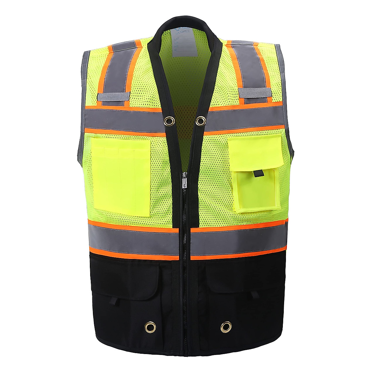 Shine Bright Safety Vest - High Visibility with Reflective Straps and Pockets – Premium, Soft, Durable, and Breathable – ANSI CLASS 2 (Size XL, Black)