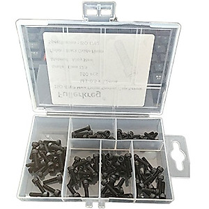 FullerKreg M3-0.5 x 12mm Alloy Steel Socket Cap Screw, (pkg of 100),ISO 4762, Hex Drive, Class 12.9, Black Oxide Finish