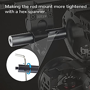 Nitze 15mm Rod with 1/4” Screw 1 Inch/2 Inches/3 Inches (3 pcs) Aluminum Alloy 15mm Rods wtih 1/4" Male to Female Threads - R15-1/4-KIT