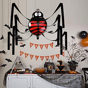 Halloween Decorations Hanging Spider with Balloon for Halloween Party or Haunted House Decorations – 20 Feet