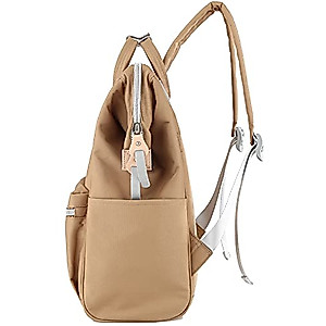 himawari Laptop Backpack for Women&Men Travel With USB Charging Port Large Business Bag Water Resistant College Computer Doctor (1881-Camel, Regular)