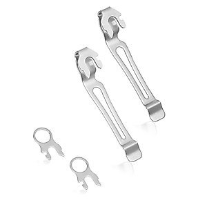 Quick-Release Pocket Clip/Upgrade designed standards stainless steel surge accessories，for Charge AL, Charge ALX, Charge Ti, Charge TTi, Quick Release Multi-Tool Pocket（2 pack）