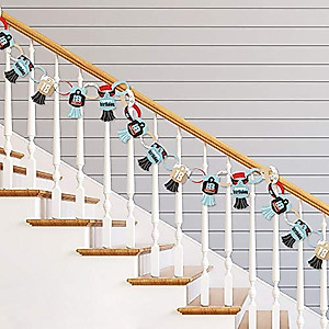 Big Dot of Happiness Boy 18th Birthday - 90 Chain Links and 30 Paper Tassels Decoration Kit - Eighteenth Birthday Party Paper Chains Garland - 21 feet