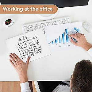 NUSIGN Glass Desktop Whiteboard with Reversable Stand, 8.5‘’x11.8'' Tabletop Small Portable Dry Erase White Board Easel with Storage Design for Home Office and School Supplies