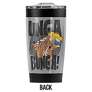 Logovision Captain Caveman Unga Bunga Stainless Steel Tumbler 20 oz Coffee Travel Mug/Cup, Vacuum Insulated & Double Wall with Leakproof Sliding Lid | Great for Hot Drinks and Cold Beverages