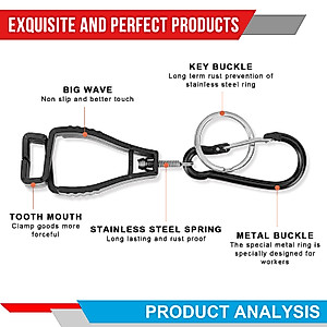 NANHONG 6 Pieces Glove Clips for Work Glove Holder Clip, Construction Worker for Glasses Helmets Glove Grabber Clips.