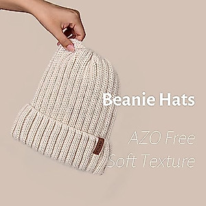 FURTALK Winter Hats for Women Fleece Lined Beanie Knit Chunky Womens Snow Cap