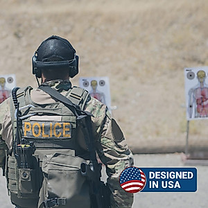 RESOLUTE (25) 23x35 Medically Designed Shooting Targets For The Range, 100% Anatomical Shooting Target, Targets For Pistol Shooting, Rifle, Air Pistols, Pellet Gun, Bb Gun, Airsoft Rifles, Airsoft Gun