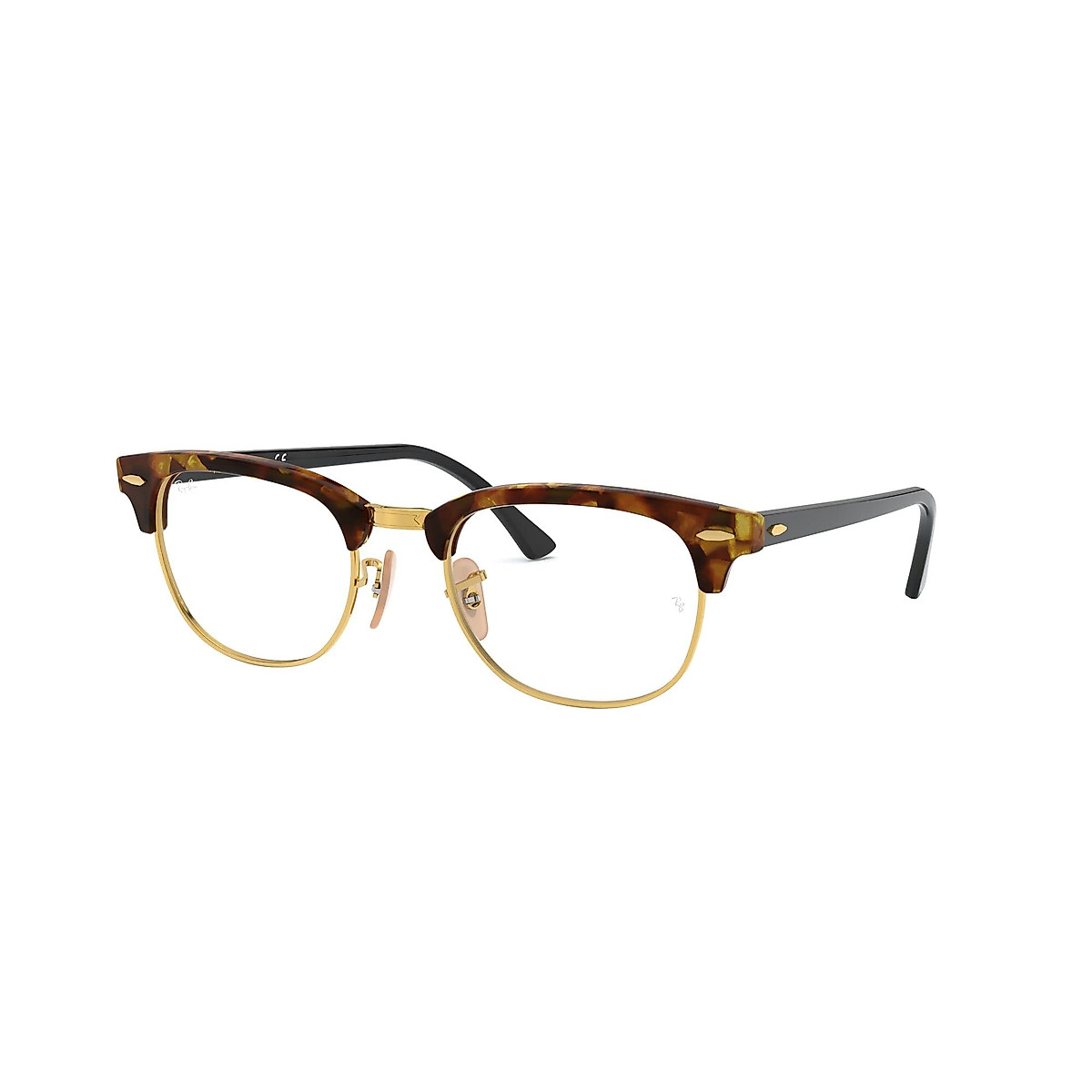 Ray-Ban RX5154 Clubmaster Square Prescription Eyeglass Frames, Brown Havana/Demo Lens, 51 mm