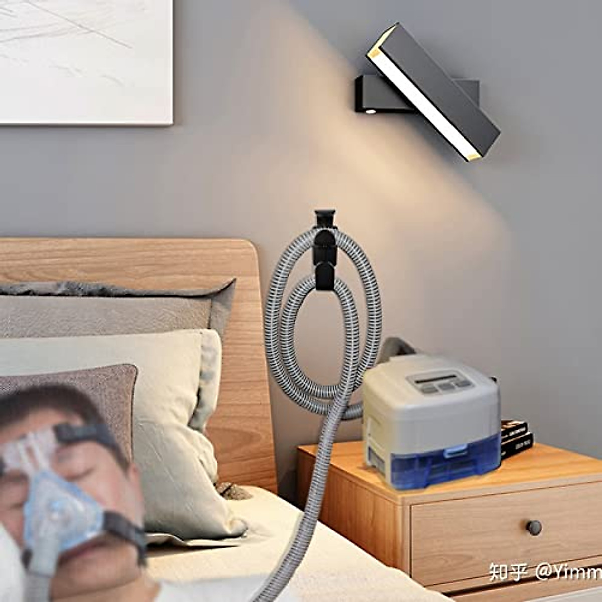 CPAP Hose Hanger with Anti-Unhook Feature - CPAP Mask Hook and CPAP Tube Holder - CPAP Supplies Organizer,Avoids CPAP Hose Tangle and Allows You to Sleep Better