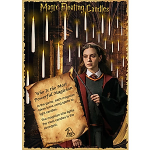 QVAIVE Floating Candles with Wand, 10Pcs Magic Flameless Hanging Candles,Flickering LED Taper Window Candles for Home Halloween Christmas Decoration Party Birthday