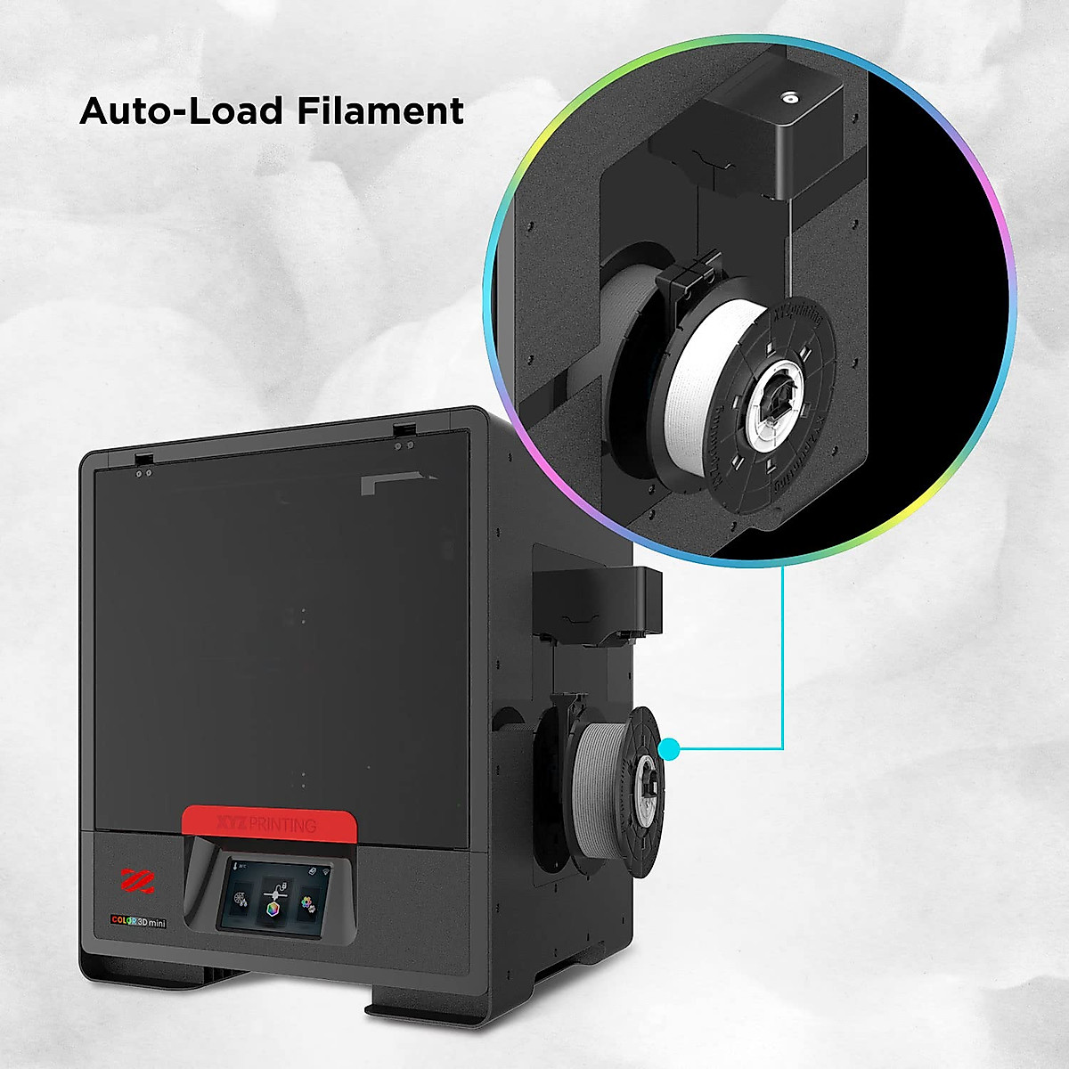 XYZPrinting da Vinci Color Mini 3D Printer with Color Injecting Printing Function, FFF 3D Printers Build Size 5.1 x 5.1 x 5.1 inches