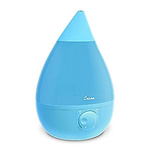 Crane Ultrasonic Cool Mist Humidifier for Bedroom, Baby Nursery, Kids Room, Plants, or Office, Large 1 Gallon Tank, Filter Optional, Aqua