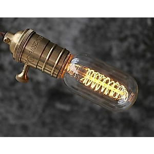 Vintage Edison Bulb - 25 Watt - T45 - Spiral Cage Filament - Dimmable - 8 Pack - 65 Lumen