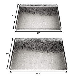 Premium Quality Bakeware, Set of 2 Baking Sheets, 10 x 14-Inch Biscuit and 14 x 17.5-Inch Cookie Sheet