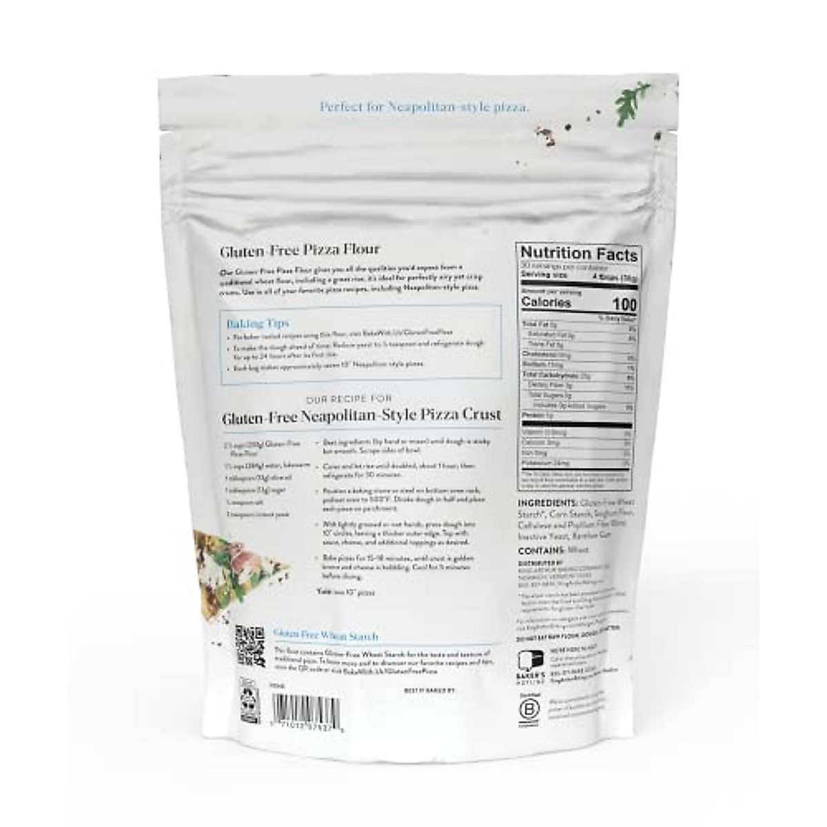 King Arthur 00 Pizza Flour, Gluten Free, 32 OZ