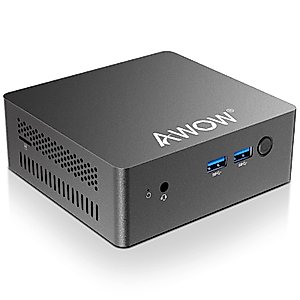AWOW Mini PC Mini Desktop Computer Intel Celeron N3450, 8GB DDR4 128GB SSD 4K@30Hz, HDMI x2, Dual Band WiFi, USB x4 Gigabit Ethernet, BT 4.2 AL34 Micro PC