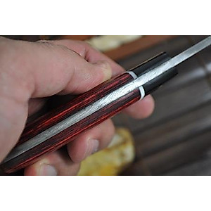 Perkin - Handmade Damascus Steel Hunting Knife - Full Tang