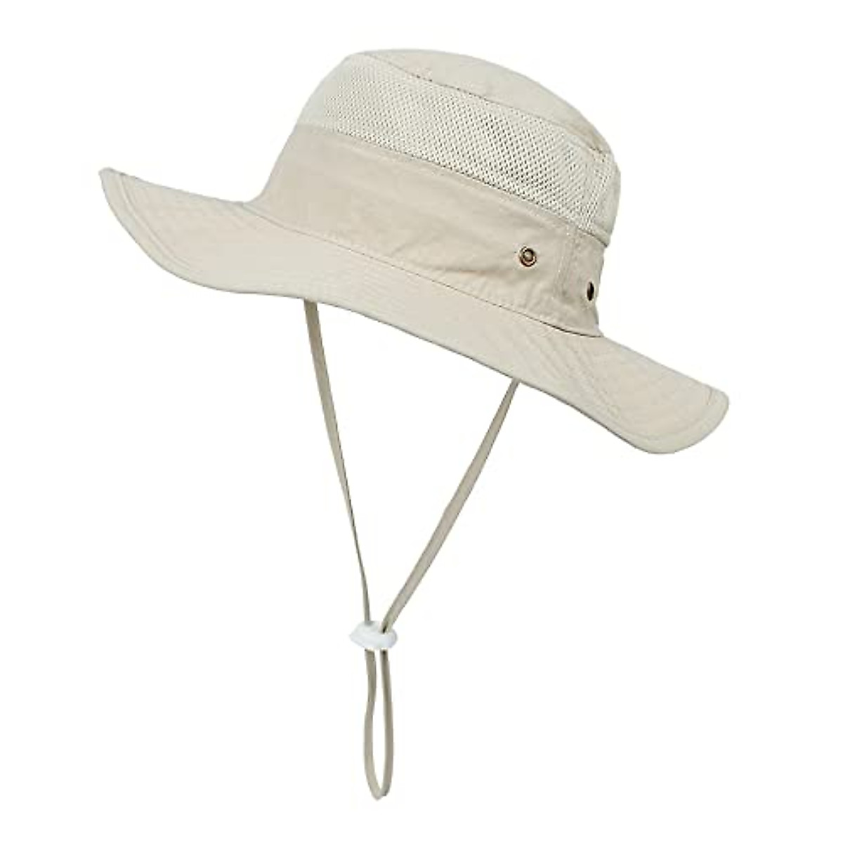 Baby Sun Hat for Girls Boys UPF 50+ Sun Protection Wide Brim Beach Hat Bucket hat Beige 12-24 Months