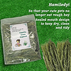 Hamiledyi Timothy Natural Hay Rabbit Hay Feed Premium Orchard Grass for Bunny Guinea Pig Chinchillas Chipmunk and Small Animal Pets Hay Food （1.1 Ib）