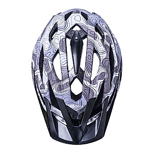 Kali Protectives Lunati Cycling Helmet, Topo Camo Matte Purple, S/M