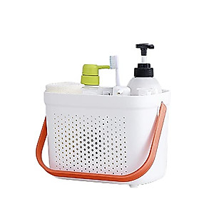 A-XINTONG Portable Shower Caddy with Handle Plastic Storage Basket Shower Organizer Bin for Bathroom, Kitchen, College Dorm Room, Home, Hotel