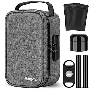 Betoores Smell Proof Bag, Smell Proof Storage Bag Smell Proof Containers with Combination Lock Odor Proof Lock Bag for Your Accessories,Gray