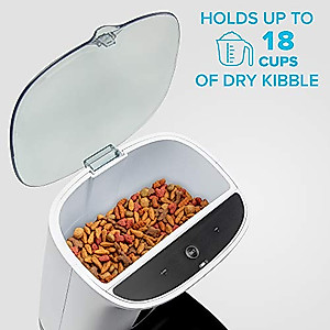 Arf Pets Smart Automatic Pet Feeder with Wi-Fi | Programmable Food Dispenser for Dogs & Cats with Easy App-Controlled Feed Timer, 18-Cup Capacity, Dishwasher-Safe Bowl & Bucket | for iPhone & Android