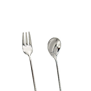 Maydahui 6PCS Cat Fish Spoon and Fork Cute Coffee Animal Spork 5.8 inch 18/10（304）Stainless Steel Teaspoon Dessert Drink Sugar Spoons Fruit Forks Tableware