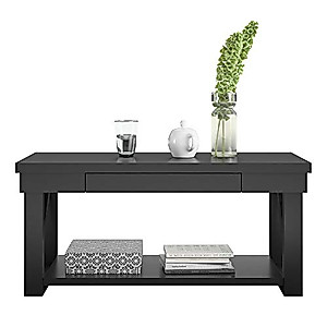 Ameriwood Home Crestwood, Black Coffee Table