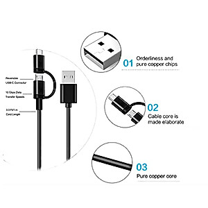 Mirco USB C Charger Charging Cable Cord Compatible for BlueParrott B650-XT B550-XT B450-XT B350-XT S450-XT B250-XTS C300 C400-XT Headset, Jabra Elite 3 4 7 85t 85h 75t 45e 65t Active 75t Headphones