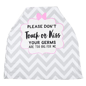 Breathable Multifunctional Infant Carseat Canopy, Baby Car Seat Cover, Soft for Taking as Baby Apron Girls Baby Blanket Boys(Gray Ripple Girl))