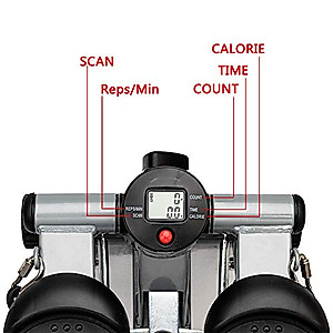 Fitness Stair Steppers for Exercise, Mini Elliptical Machines for Home Use with Resistance Bands, Stepper Exercise Equipment, Cubii Workout Equipment