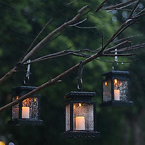 ZHUANYIYI Hanging Outdoor Solar Lights, Creative Candle Lights, Garden Lawn Waterproof Landscape Lights, All-Weather Home Garden Pavement Decorative Lights