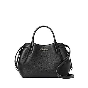 Kate Spade New York Women's Dumpling Pebbeled Leather Small Satchel Bag, Black