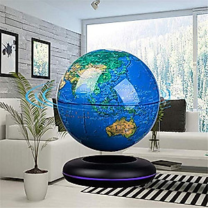 Floating Globe, 8" Magnetic Levitation Floating Globe Anti Gravity Rotating World Map LED Globe for Children Educational Gift