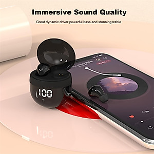 Small Mini Invisible Earbuds for Work Wireless Bluetooth Tiny Low Profile Micro Smallest Discreet Earbuds Hidden for Work Small Ear Buds Tiny Mini Invisible Headphones Discreet Hidden Headphones