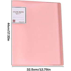 A3 30 Pages Diamond Painting Storage Presentation Book, Suitable for 12x17in (32.5X44cm) Diamond Art, 30 Clear Pocket Sleeve Used to Protect Diamond Painting Portfolio, Oil Painting, Photos (Pink)