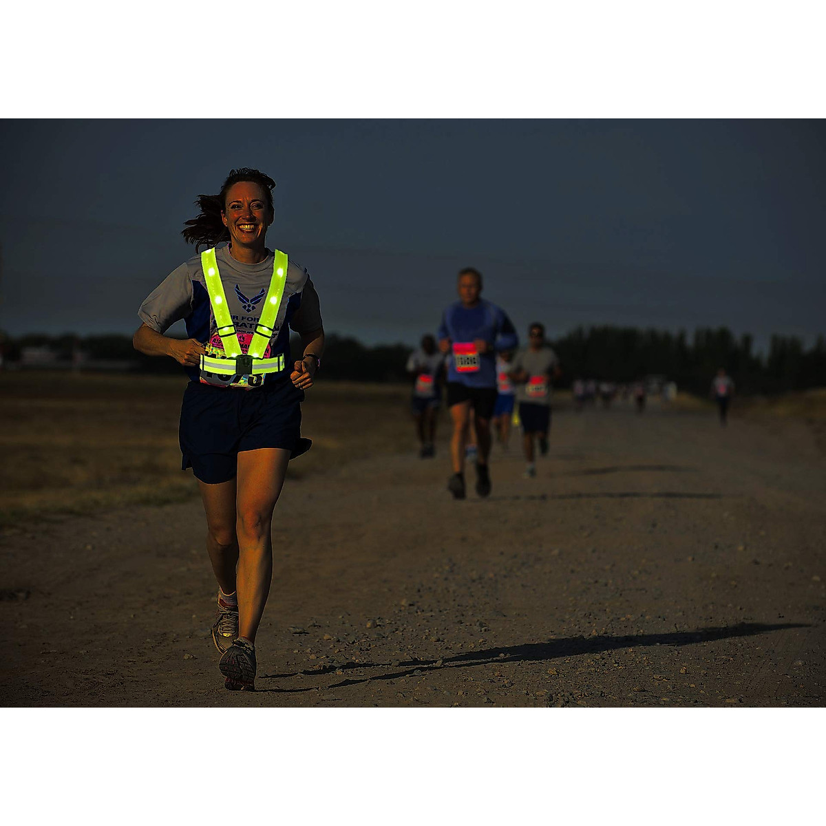 Atlecko 360° Rechargeable LED Running, Cycling, Hiking Reflective Vest & Belt for Men, Women & Kids - Safe & Comfortable - Bright Lights for High Visibility, Excellent Battery Life, Perfect for Night