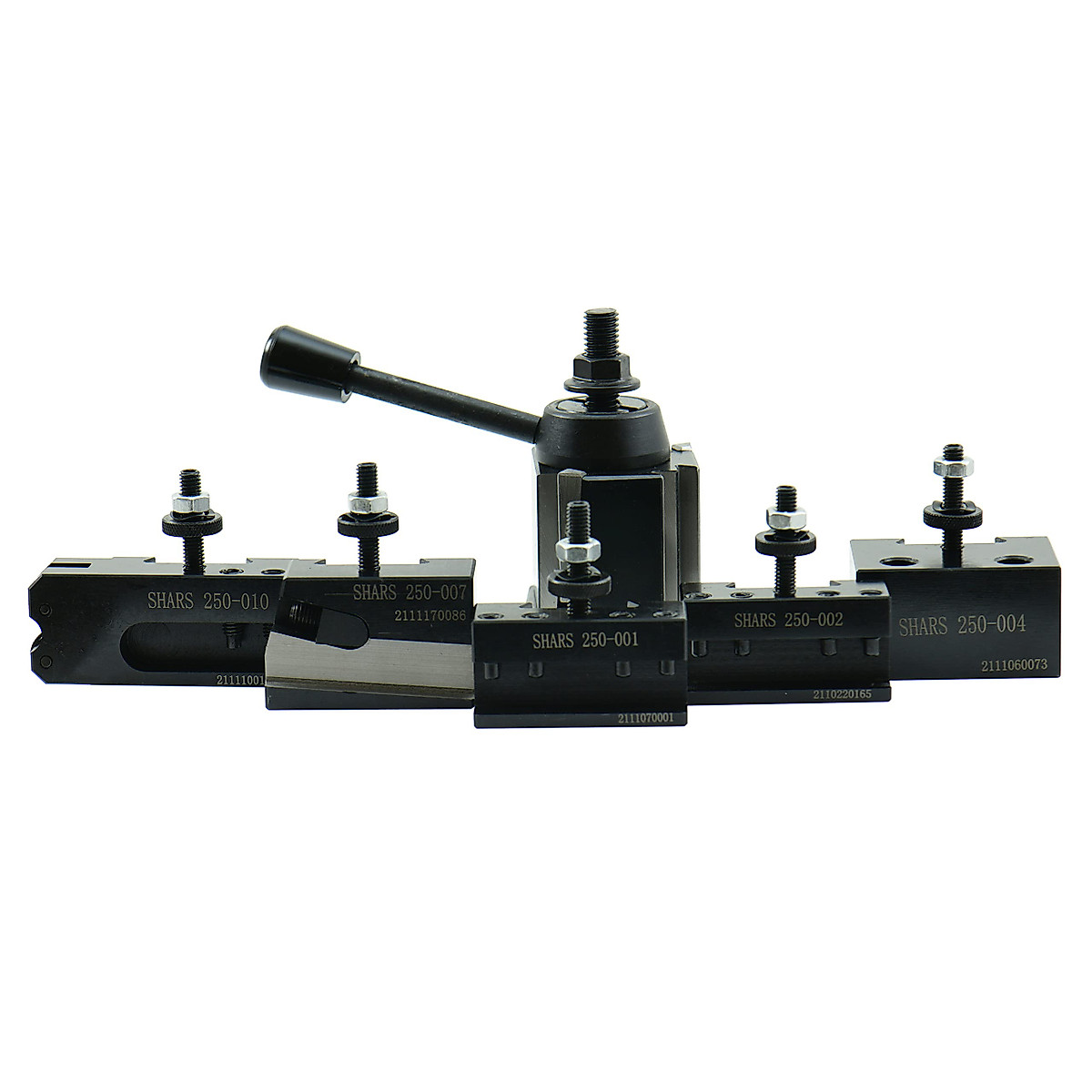 Shars OXA Wedge Type CNC Lathe Quick Change Tool Post 6 PCS Set For 6" - 9" Lathe Swing, Cutoff Tool 4° 202-9460 S)