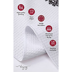 Microfiber Dish Towels Funny Kitchen Towel Set of 4 - Best Housewarming Gifts for New Home Kitchen, Tea Towels for Kitchen Funny, Mom Kitchen Gifts, Baking Themed Dish Towels with Sayings