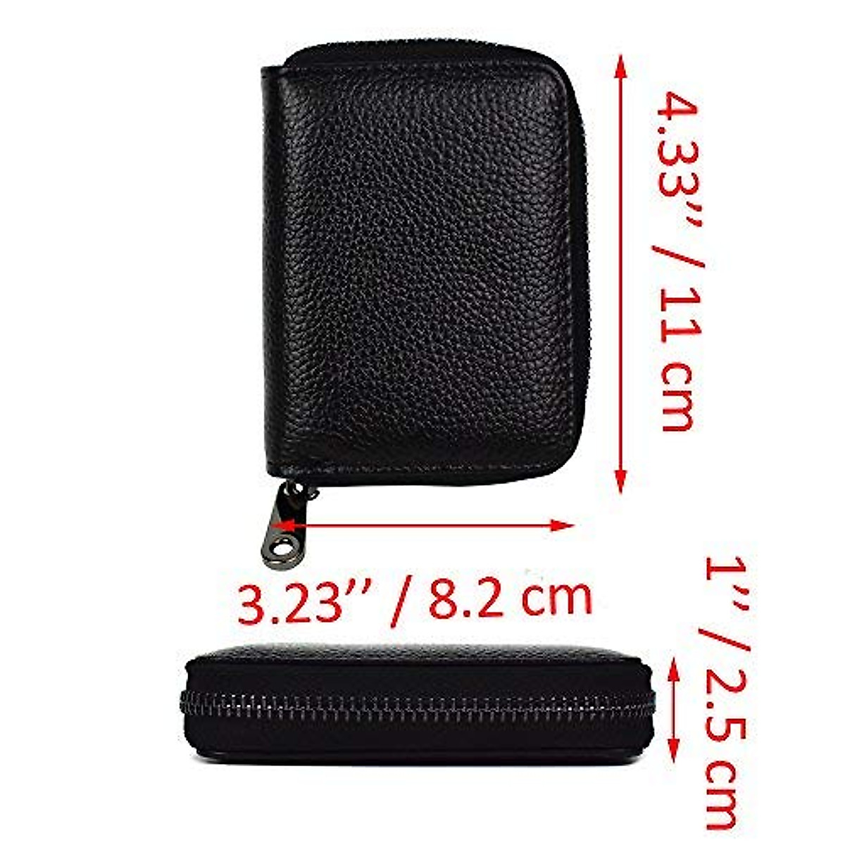 Lacheln Card Holder for Women Men RFID Small Wallets Credit Card Case Money Organizers,20 Slots,Black