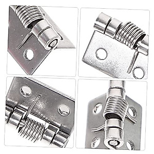 10pcs Automatic Closing Hinge Heavy Duty Door Closer Heavy Duty Spring Exterior Door Hinges Self Closing Hinges for Doors Black Door Hinges Garage Door Hinge Garage Door Hinges