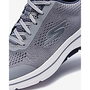 Skechers Men's Gowalk Arch Fit-Athletic Workout Walking Shoe with Air Cooled Foam Sneaker, Grey/Navy, 11.5 X-Wide