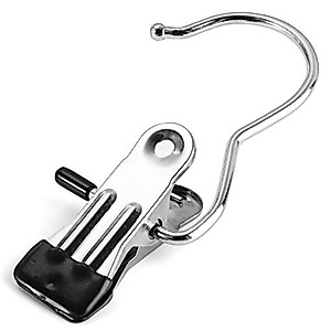 Tosnail 40 Pieces Boot Hanger Clips, Stainless Steel Laundry Hooks, Closet Hanging Clips, Space Saving for Jeans, Hats, Tall Boots, Towels - Black